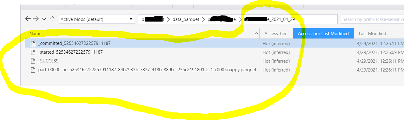 writing to parquet creates empty blob - Microsoft Q&A writing to parquet creates empty blob - Microsoft Q&A