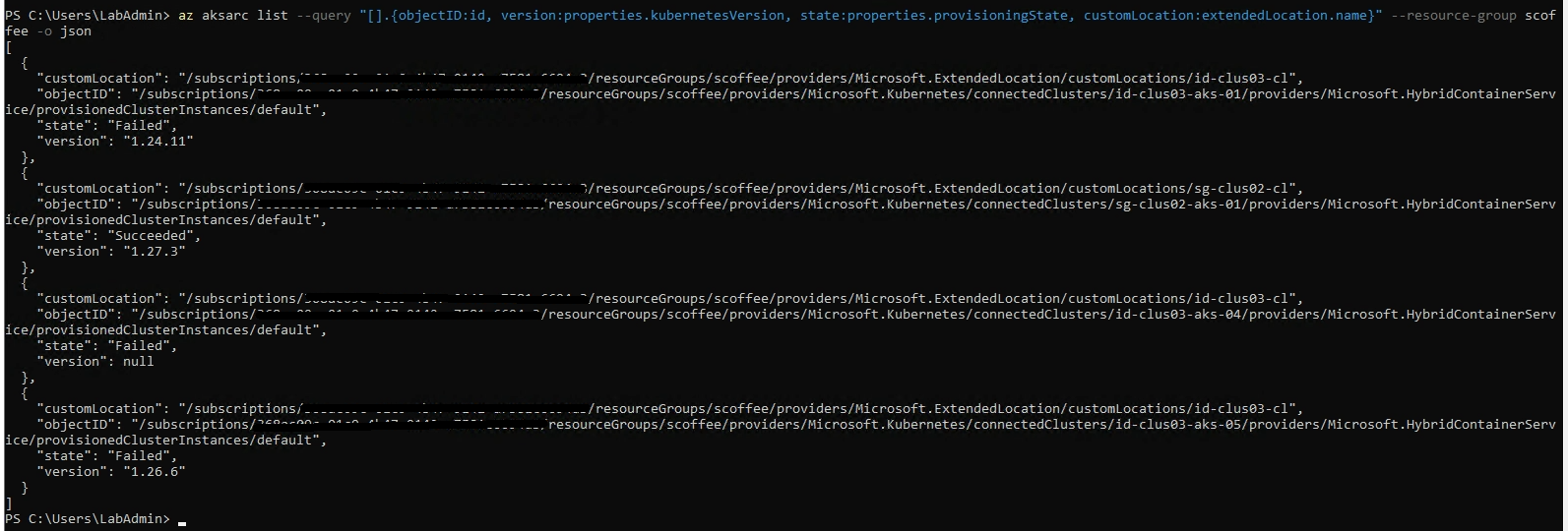 Could Not Provisioned Aks On Azure Stack Hci Cluster Using Version 23h2 Microsoft Qanda