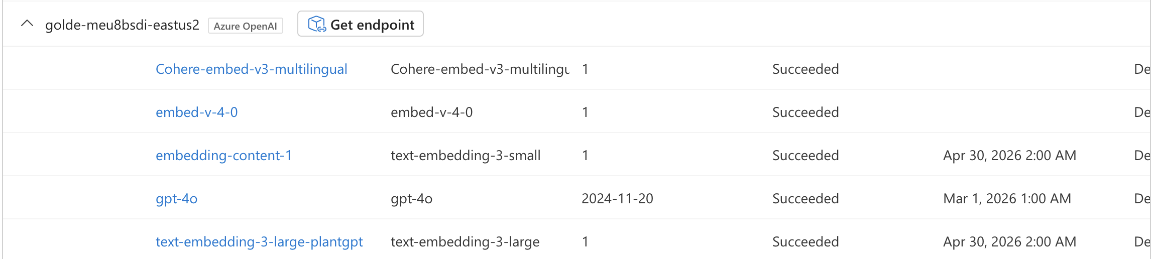 Multimodal Embedding ISSUE - No deployments available with an embedding ...