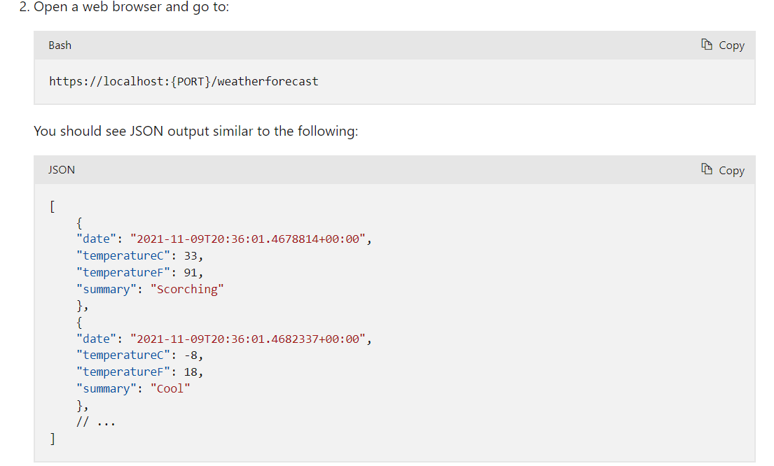 Iam unable to Create a RESTful service with ASP.NET Core controllers that supports create, read ...