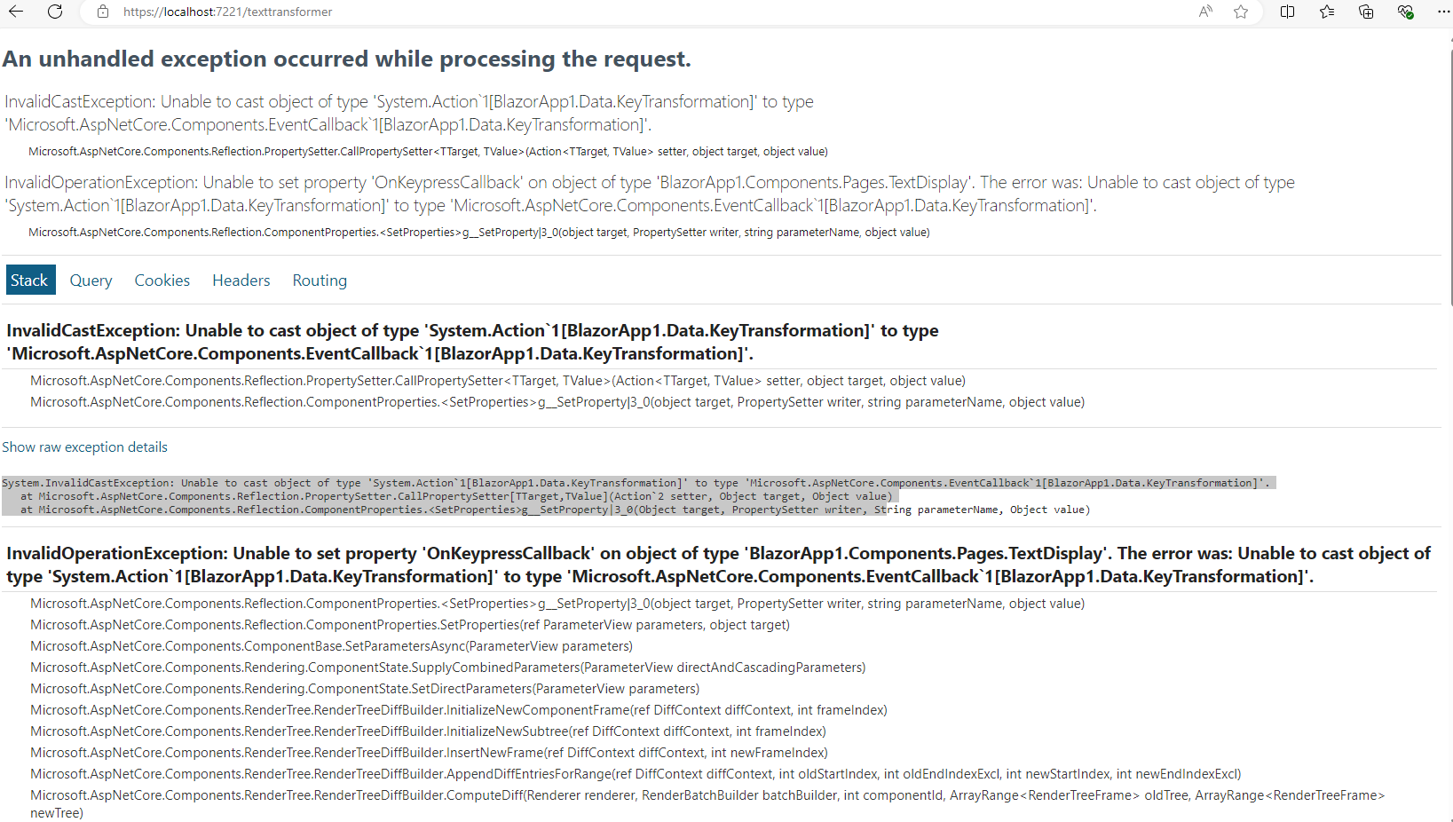 How To Resolve Invalidcastexception Error In Sample Code Listed In Use An Eventcallback To
