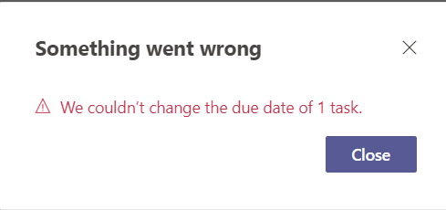 Can't change/update due date task in Microsoft Teams - Microsoft Q&A
