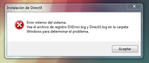 Error interno al instalar DirectX DXError.log DirectX.log - Microsoft Q&A