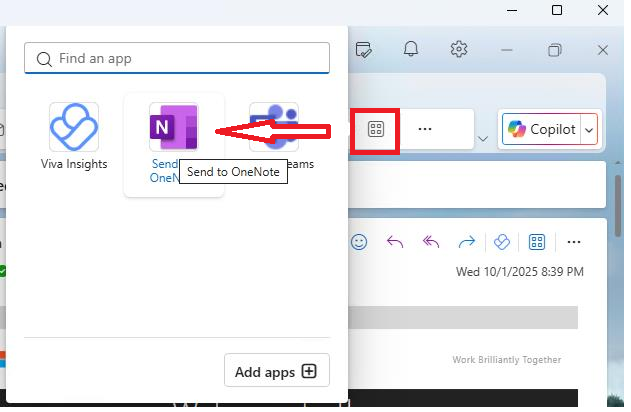 Sending emails from Outlook to OneNote through apps functions is not ...