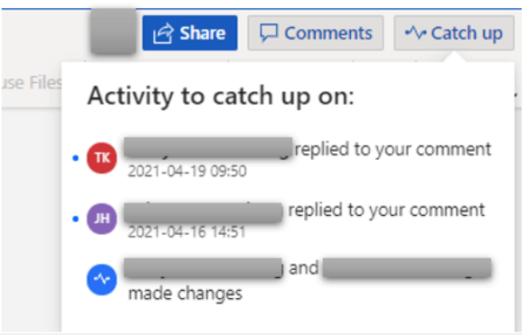 I want to know about the "Catch Up" features. And where can I go to do ...