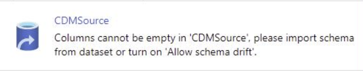 Common Data Model As Inline Dataset In Adf Mapping Data Flow Does Not Support Dynamic Schema