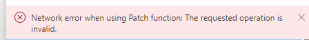 How to fix a Power App form for SharePoint receiving the Patch Function error? - Microsoft Q&A
