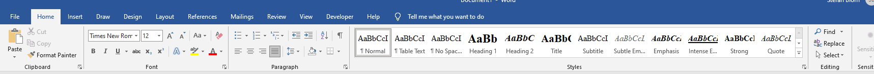 Format menu in Word 365 - Microsoft Q&A
