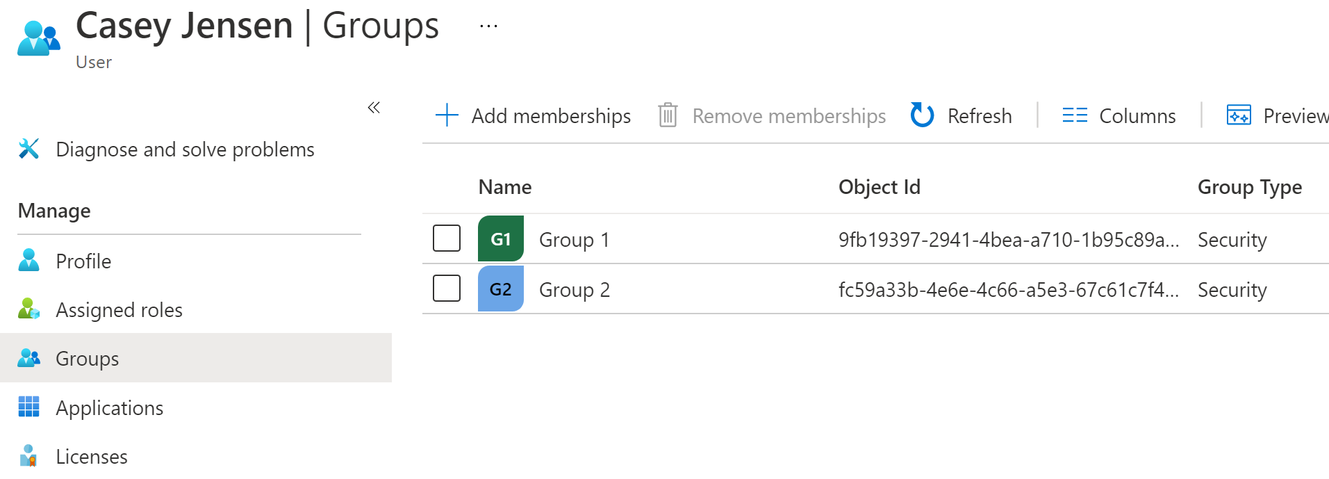 Ms Graph: How to add, view, and delete groups for a user programmatically? - Microsoft Q&A