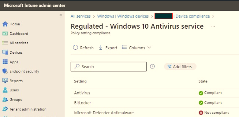 Non-compliance on "Microsoft Defender Antimalware" - Microsoft Q&A