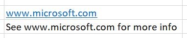 How to add a hyperlink between text in an Excel cell - Microsoft Q&A