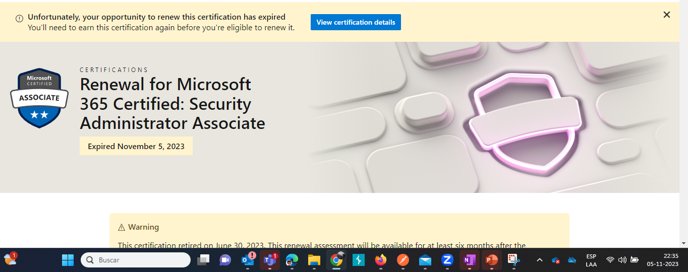 renew certification Microsoft 365 Certified: Security Administrator ...