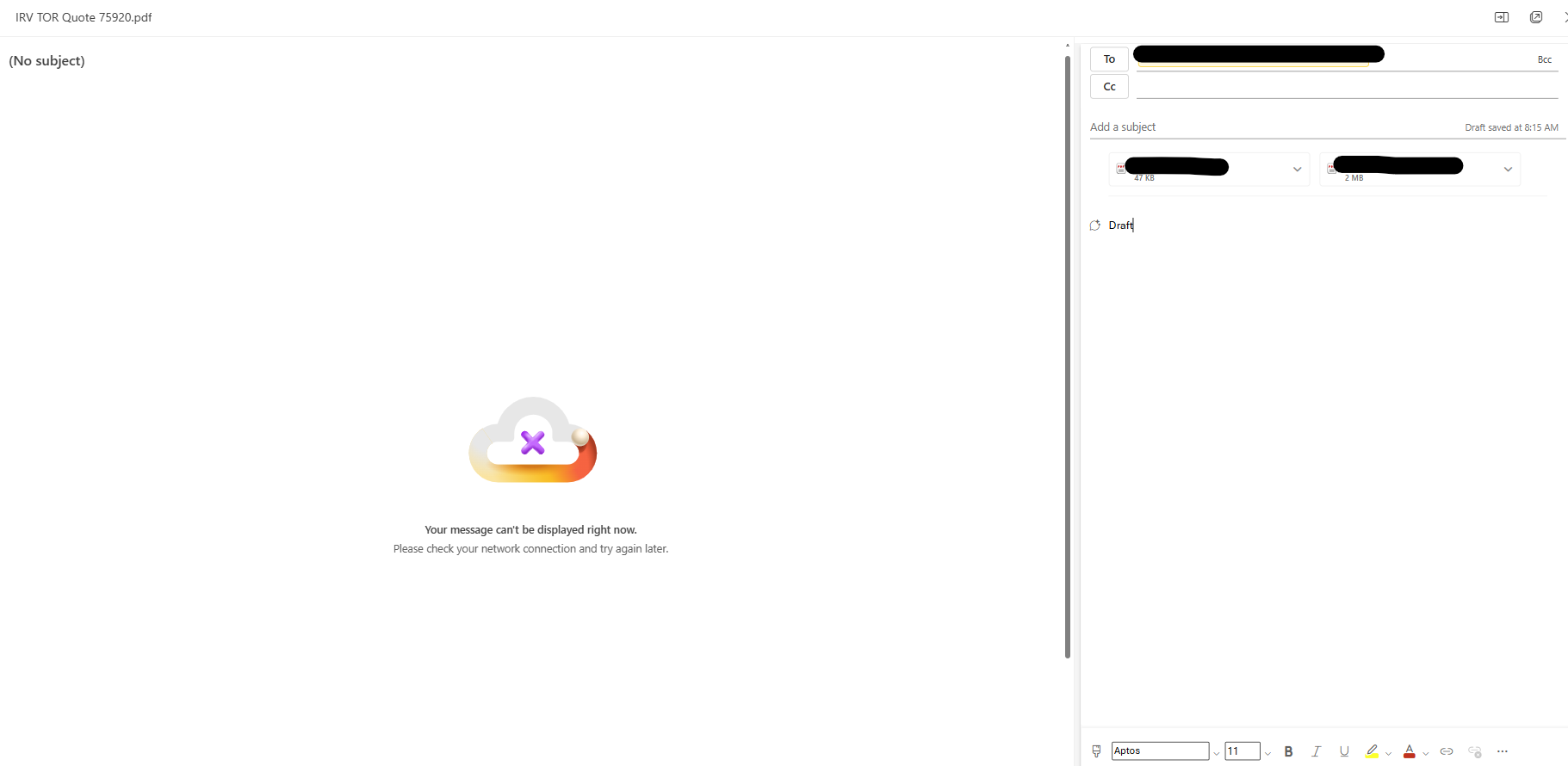 Opening attachments in draft emails - Microsoft Q&A