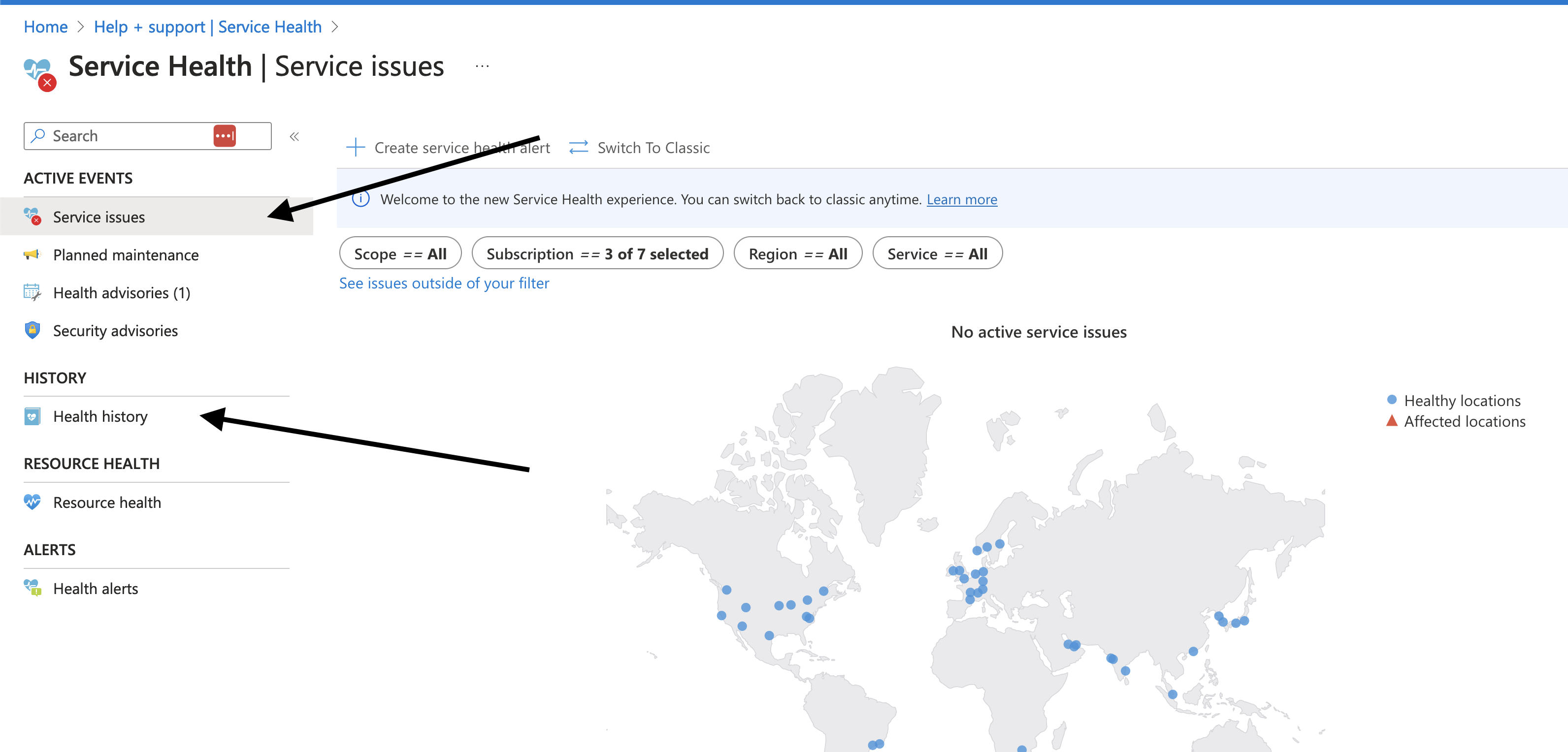 Second Opinion Needed For Service Health Alerts And Service Issue Blade Microsoft Qanda 
