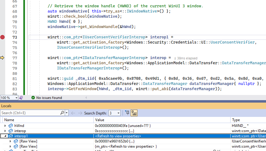 I'm in need of to use the IUserConsentVerifierInterop interface how to ...