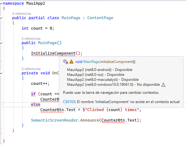 Help Needed Errors In Initial Net Maui Project Microsoft Qanda