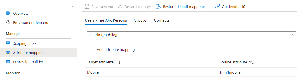 Entra ID Connect Sync and Cloud Sync mapping attribute types - Microsoft Q&A