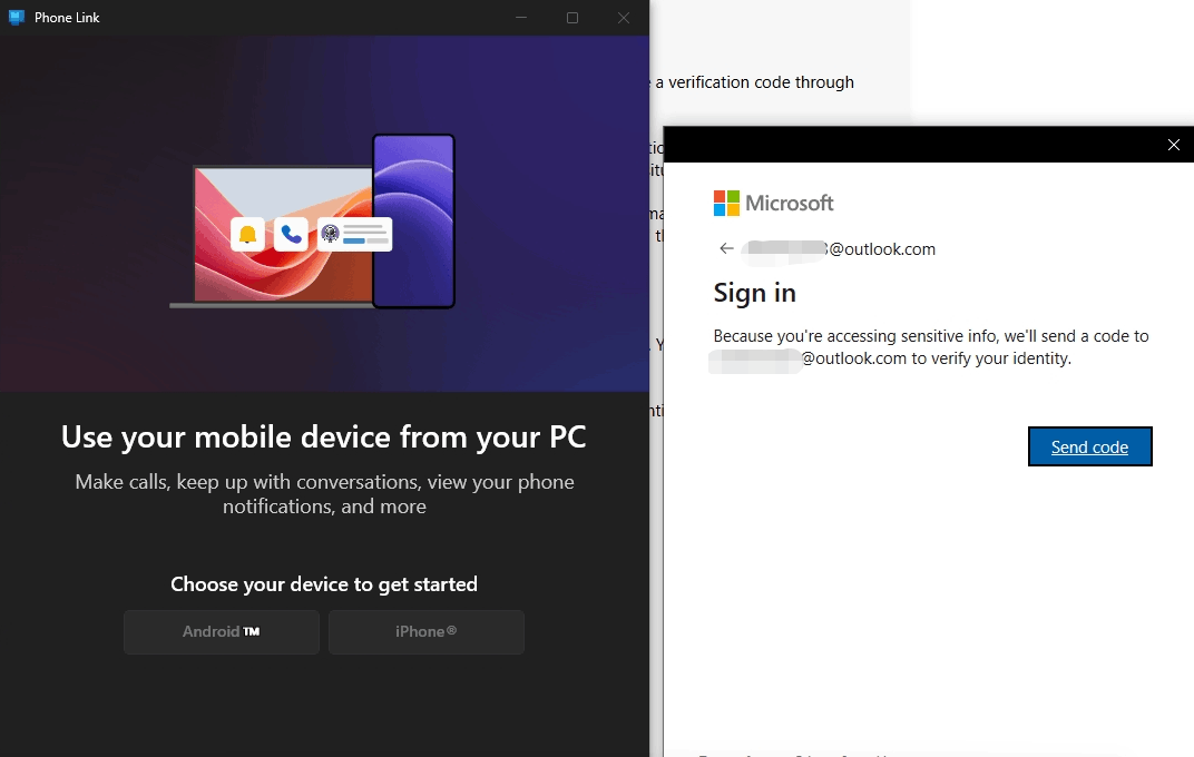 Can't Sign into phonelink - Microsoft Q&A