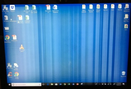 Surface Pro 4 display has vertical shaded streaks of varying widths and ...