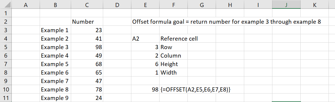 OFFSET array formula not returning multiple values - Microsoft Q&A