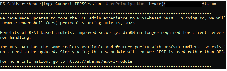 DLP command not working - Microsoft Q&A