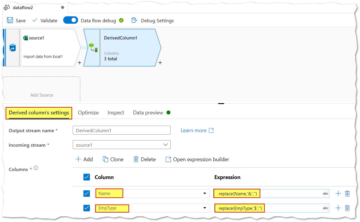 How To Remove And Symbole In Excel File Using Dataflow Activity In Azure Microsoft Qanda
