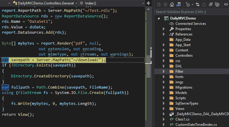 Save generate pdfinto folder - Microsoft Q&A