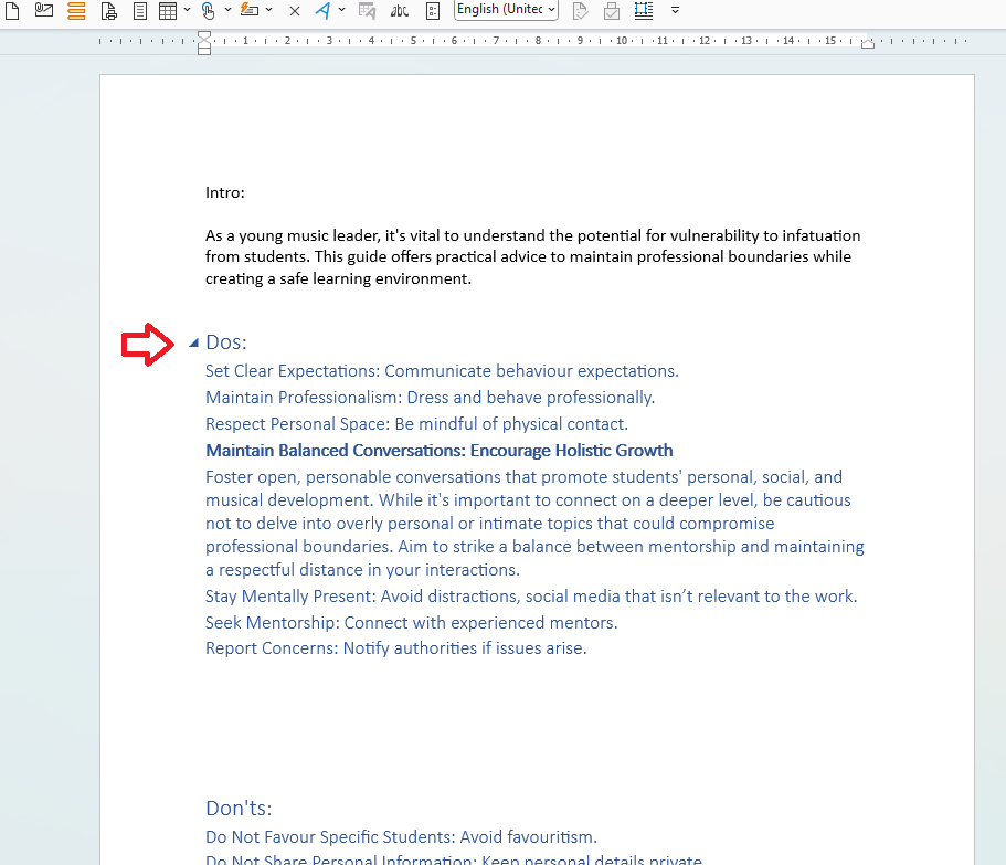 Small triangle for expand/collapse headings not appearing. Office 365 ...