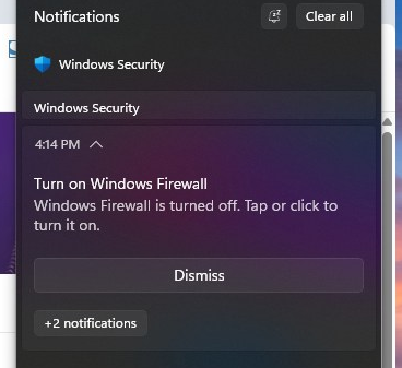 How can I prevent Windows 11 from ordering me to turn Firewall back on ...