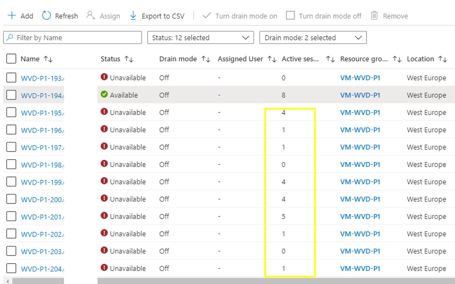 WVD Active Sessions when hosts are deallocated - Microsoft Q&A