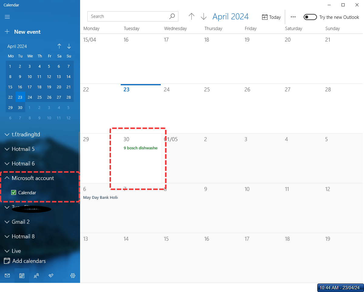 Windows calendar event not shown in New Outlook - Microsoft Q&A