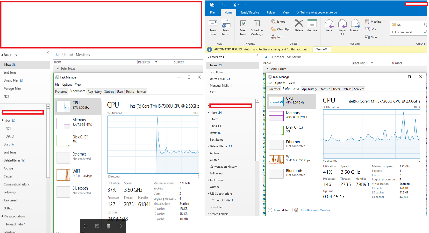 Outlook/Excel Menu bar Goes White Frequently. - Microsoft Q&A