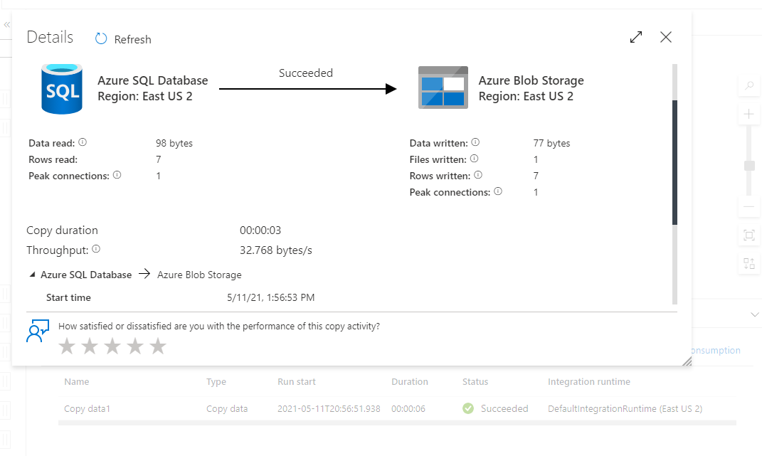 ADF Copy Activity with USP as source and Azure SQL server as sink - Microsoft Q&A
