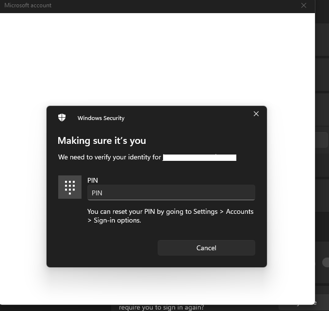 How to reset Windows Hello PIN if I am stuck in a loop due to no "reset PIN" button? - Microsoft Q&A