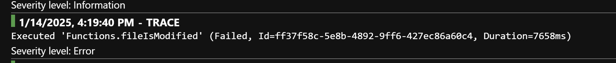 Azure Function - Node application exits with an empty exceptions stack trace - Microsoft Q&A