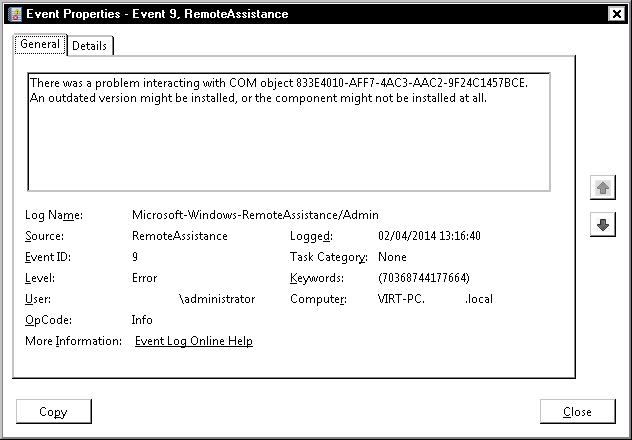 Unsolicited Remote Assistance (msra.exe /offera) windows 7 to windows 7 ...