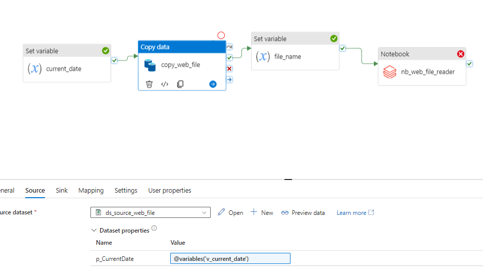 dynamic source dataset expression - Microsoft Q&A