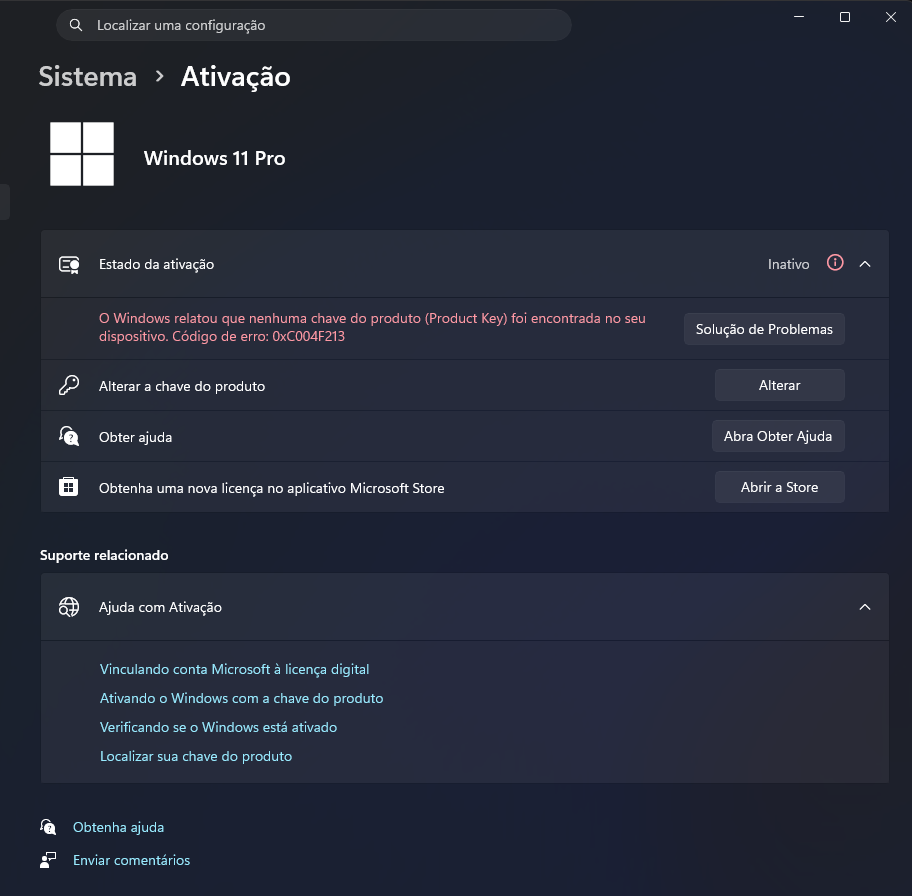 Conta vinculada não esta ativando windows 11 - Microsoft Q&A