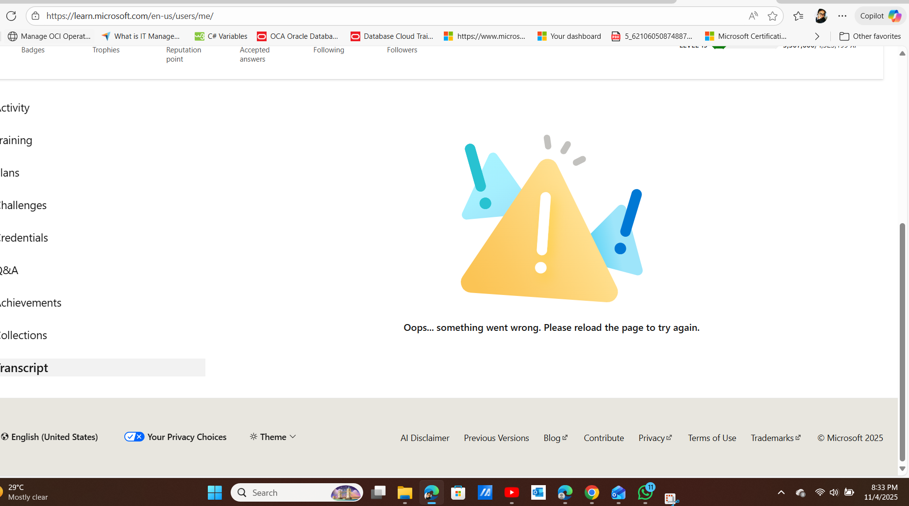 Transcript not working - Microsoft Q&A