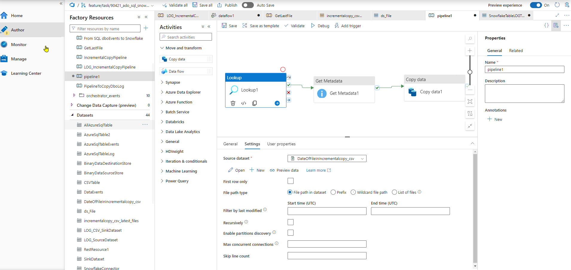 How Can I Do An Incremental Copy From Azure Sql Db To Snowflake Microsoft Qanda
