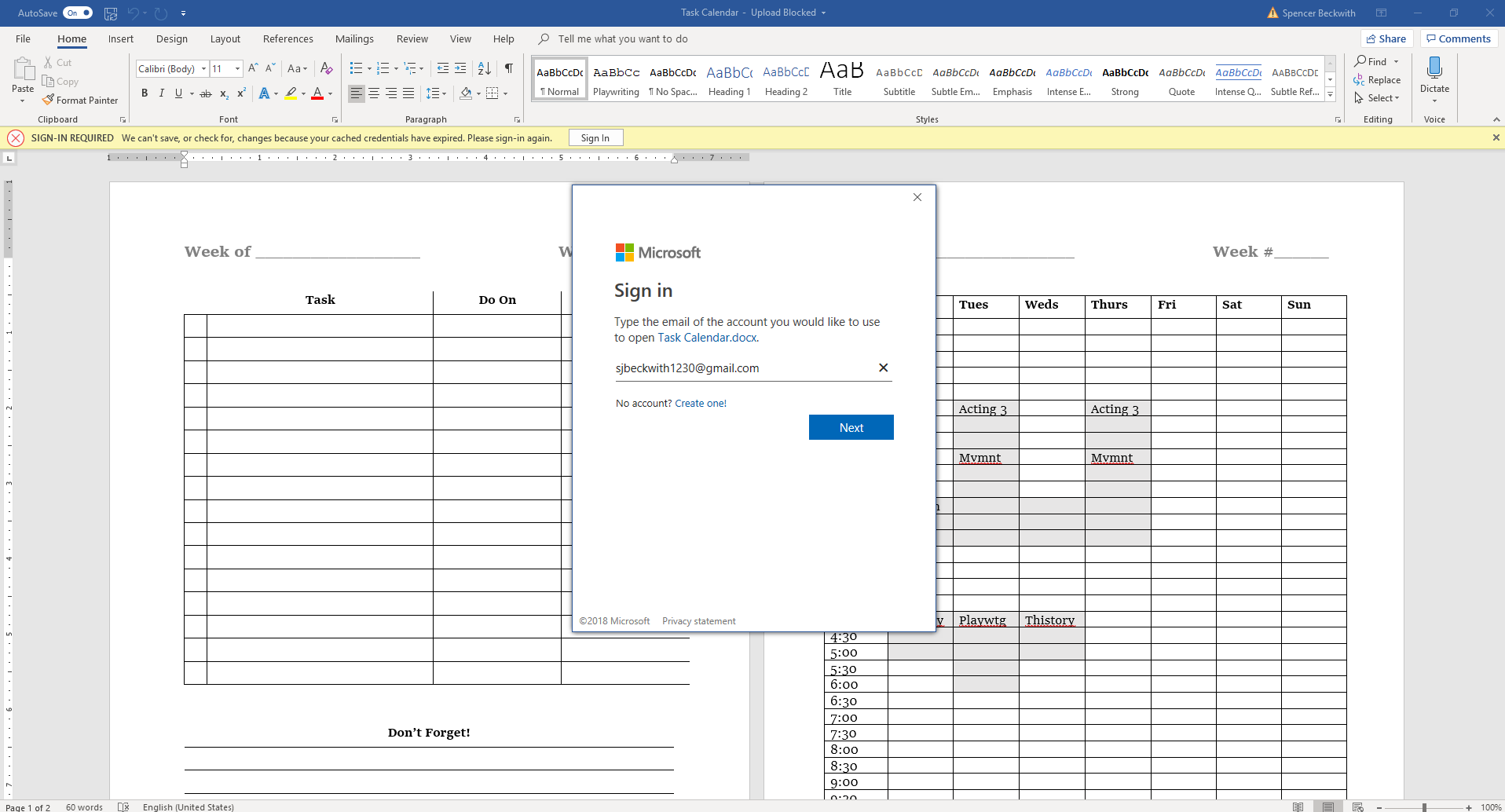 Word Asking for Log-in for Every OneDrive File? - Microsoft Q&A