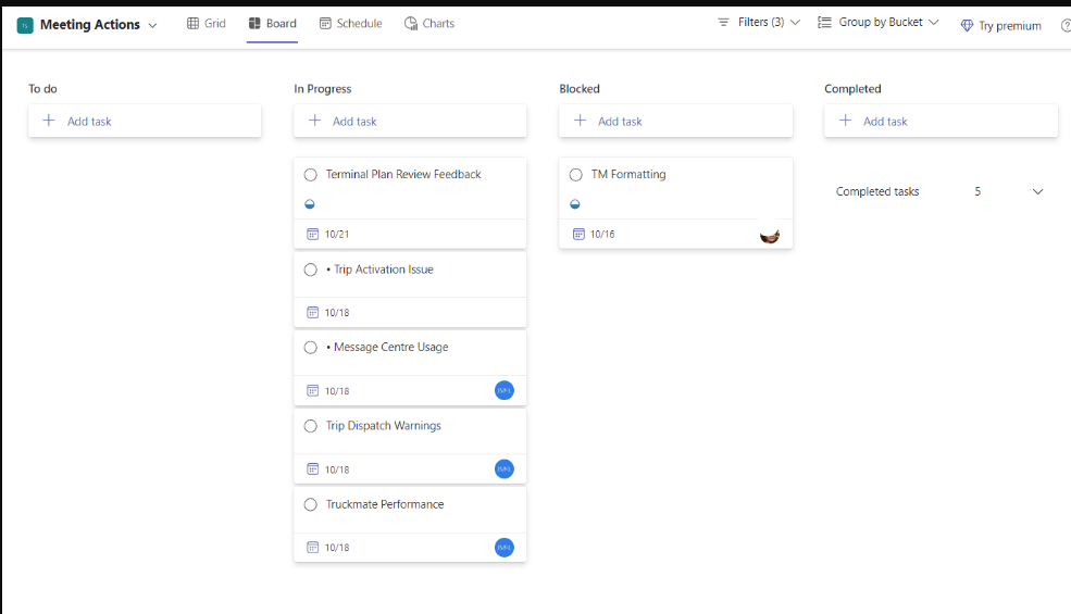 Tasks do not automatically update when moving to different status columns - Microsoft Q&A