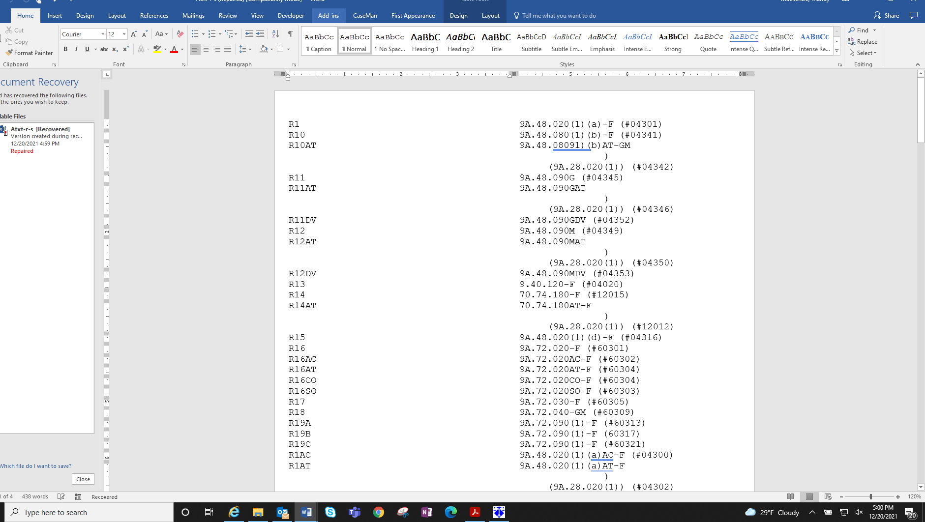Word displaying code? - Microsoft Q&A