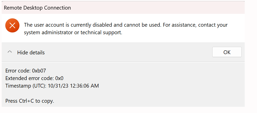 Azure vm connection error through RDP - Microsoft Q&A Azure vm connection error through RDP - Microsoft Q&A