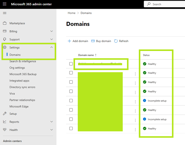 I need to chek the status of my domain? - Microsoft Q&A
