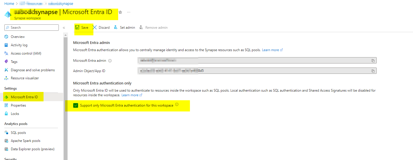 Not table to adjust configuration: Support only Microsoft Entra ...