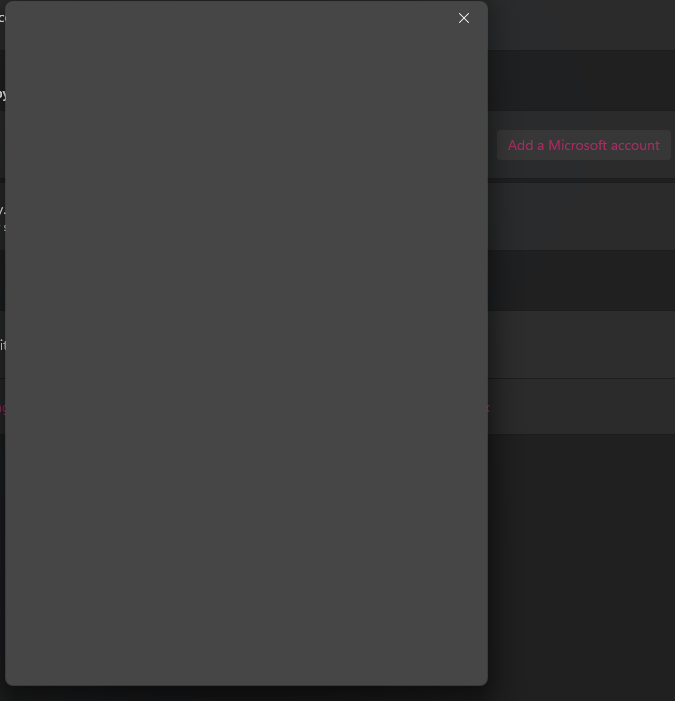 Can't login to my Microsoft account in any Windows app, blank gray ...