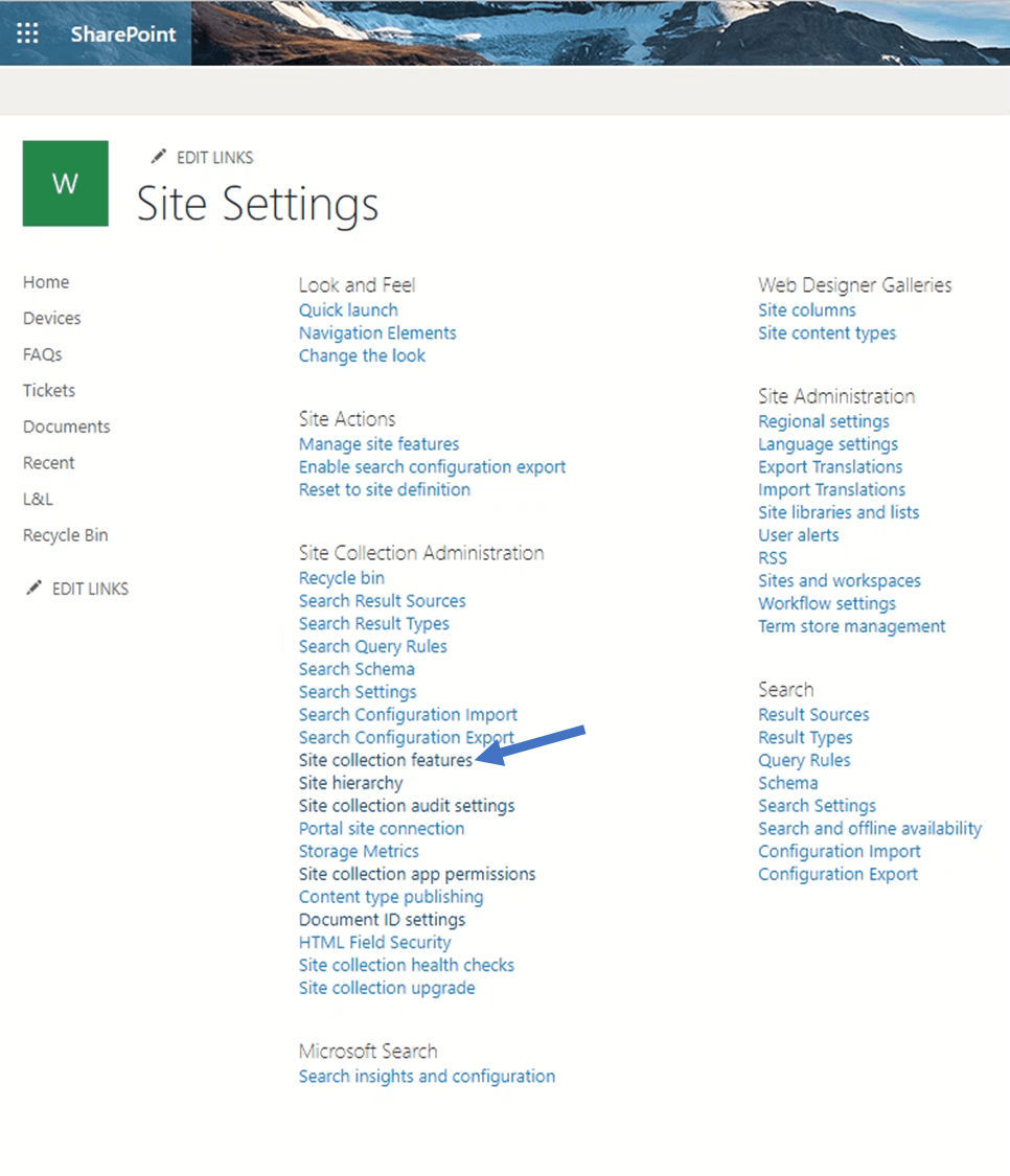 how to enable document ID feature services for the entire organization and all the team site ...