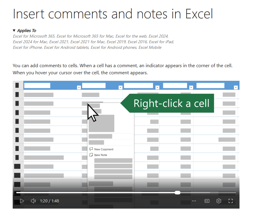 Cannot find "notes" anywhere in Excel - Microsoft Q&A