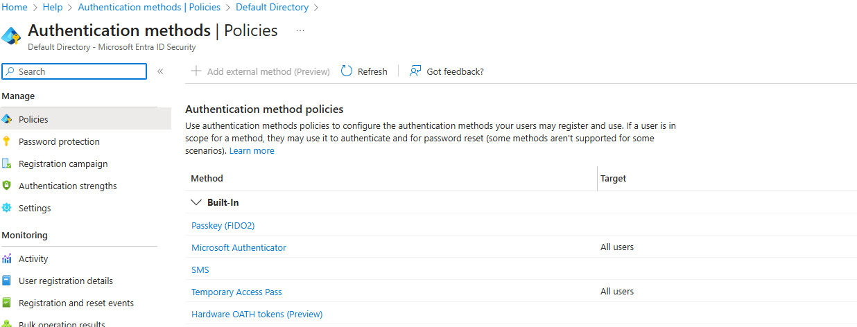 How to mark "Migrate to the converged Authentication methods policy" is ...